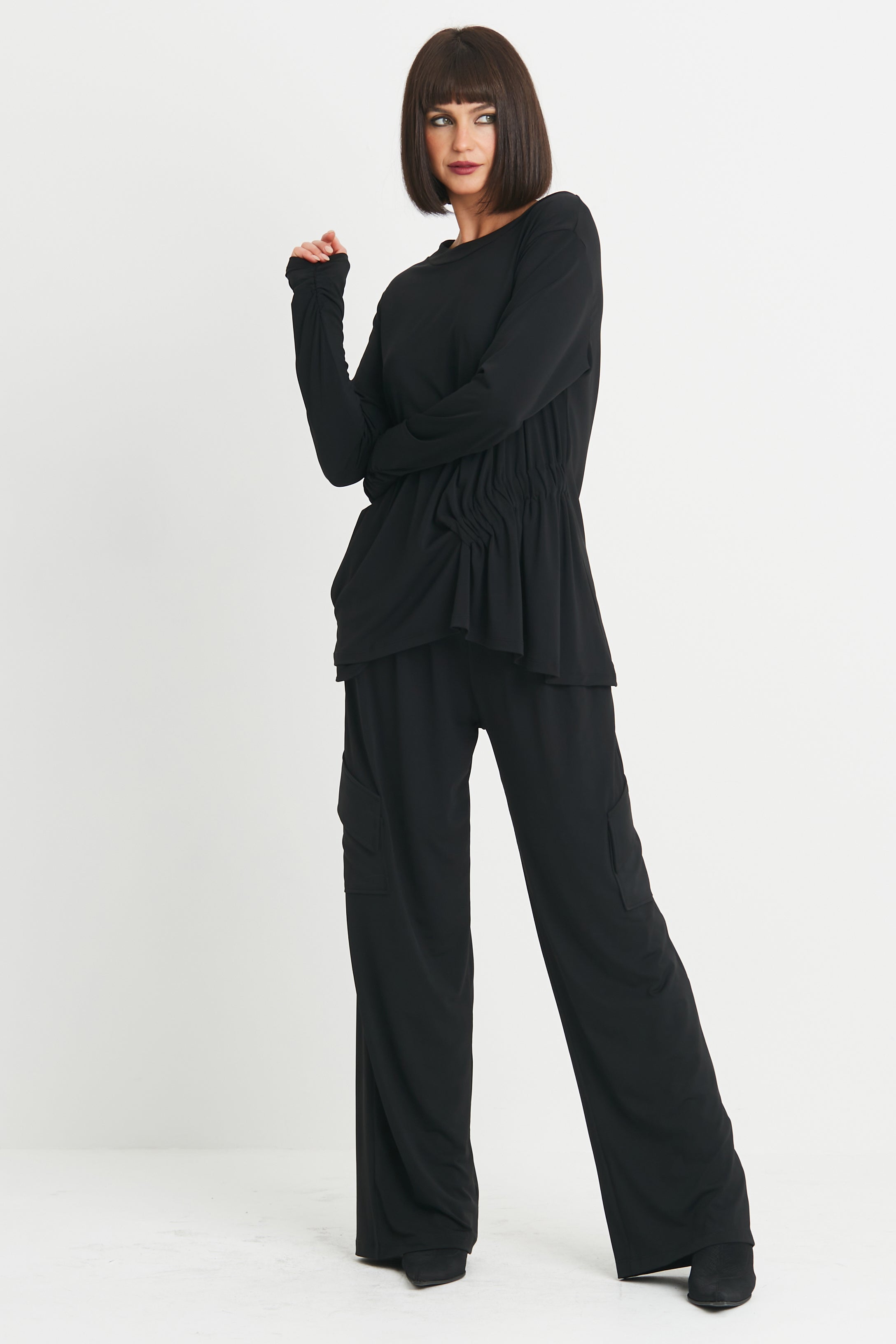 Matte Jersey Scrunchy Top – PLANET by Lauren G