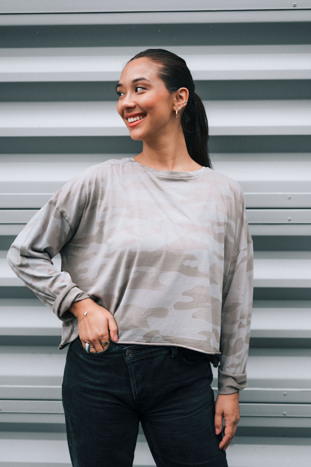 Camo Mini Boxy T-Shirt – PLANET by Lauren G